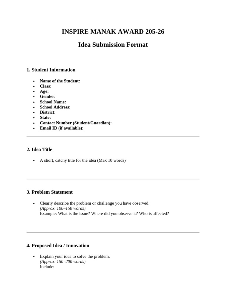 Inspire Manak Award 2025-26 | PDF
