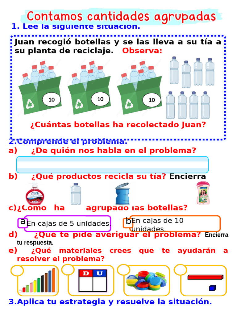 Ficha Contamos Cantidades Agrupadas | PDF