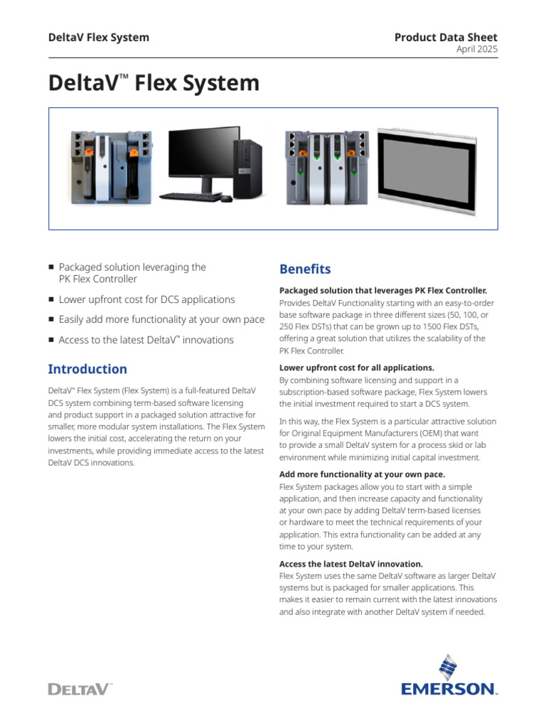 Product Data Sheet Deltav Flex System Deltav en 9967900 | PDF | Computer Hardware | Computer ...