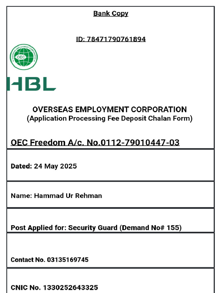 682ab41dc11fa272b148c505 Challan | PDF