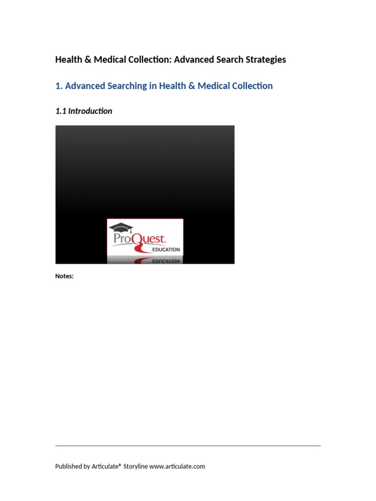 PQP HRPC HAM Advanced Search Strategies | PDF