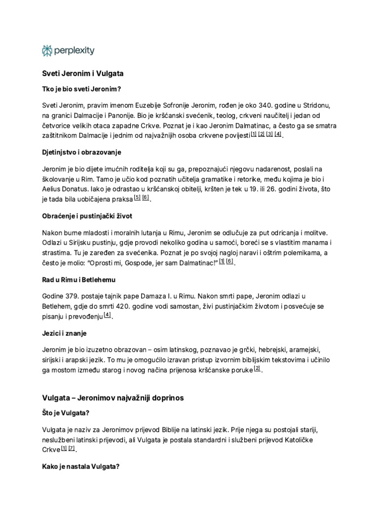 Sveti Jeronim I Vulgata | PDF