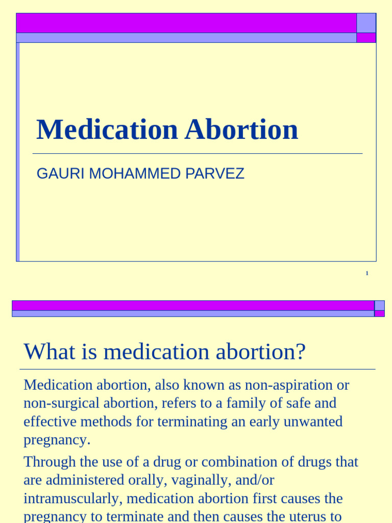 Medication Abortion 040c5692 | PDF | Abortion | Drugs