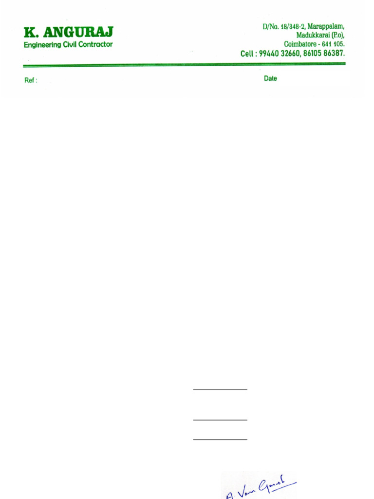 Subaya Layout Bill Measurement Summary | PDF