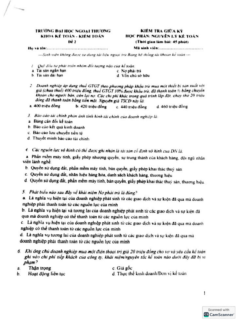 Đề Mẫu NLKT | PDF