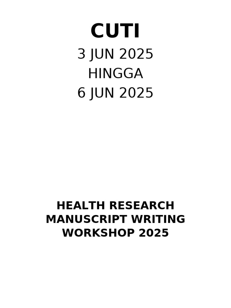 Cuti Raya Template | PDF