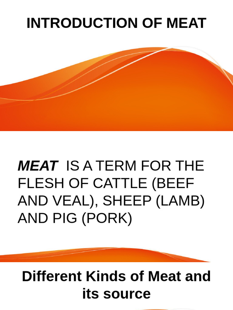 Introduction of Meat | PDF | Meat | Steak