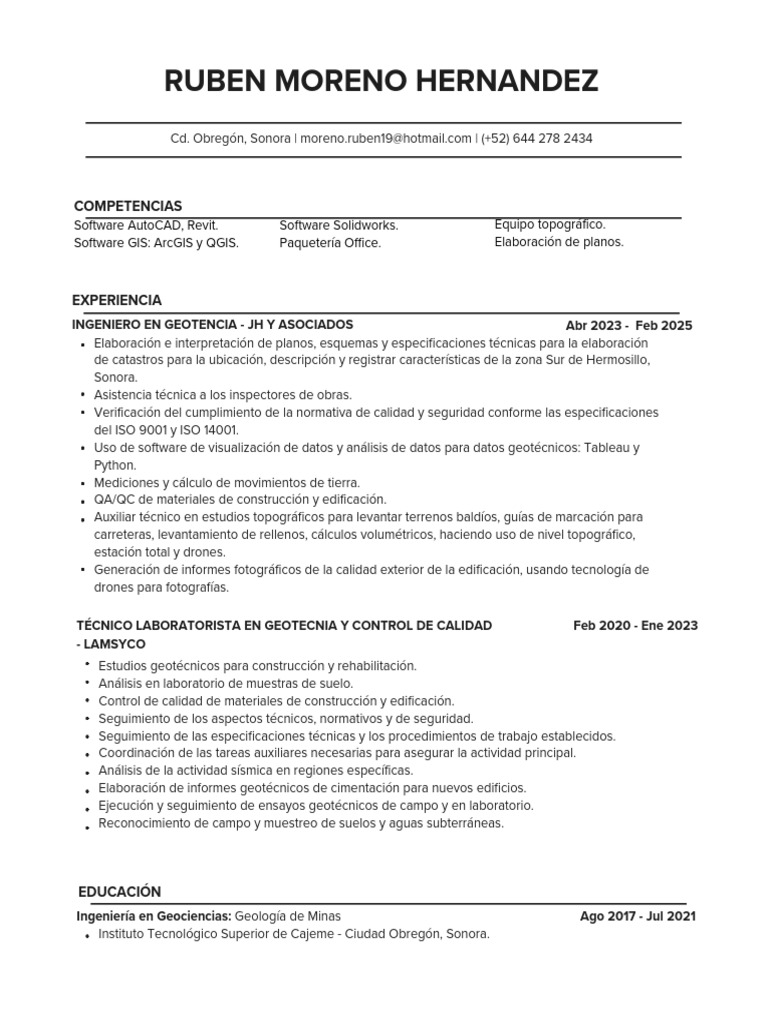CV - Moreno - Hernandez PDF | PDF