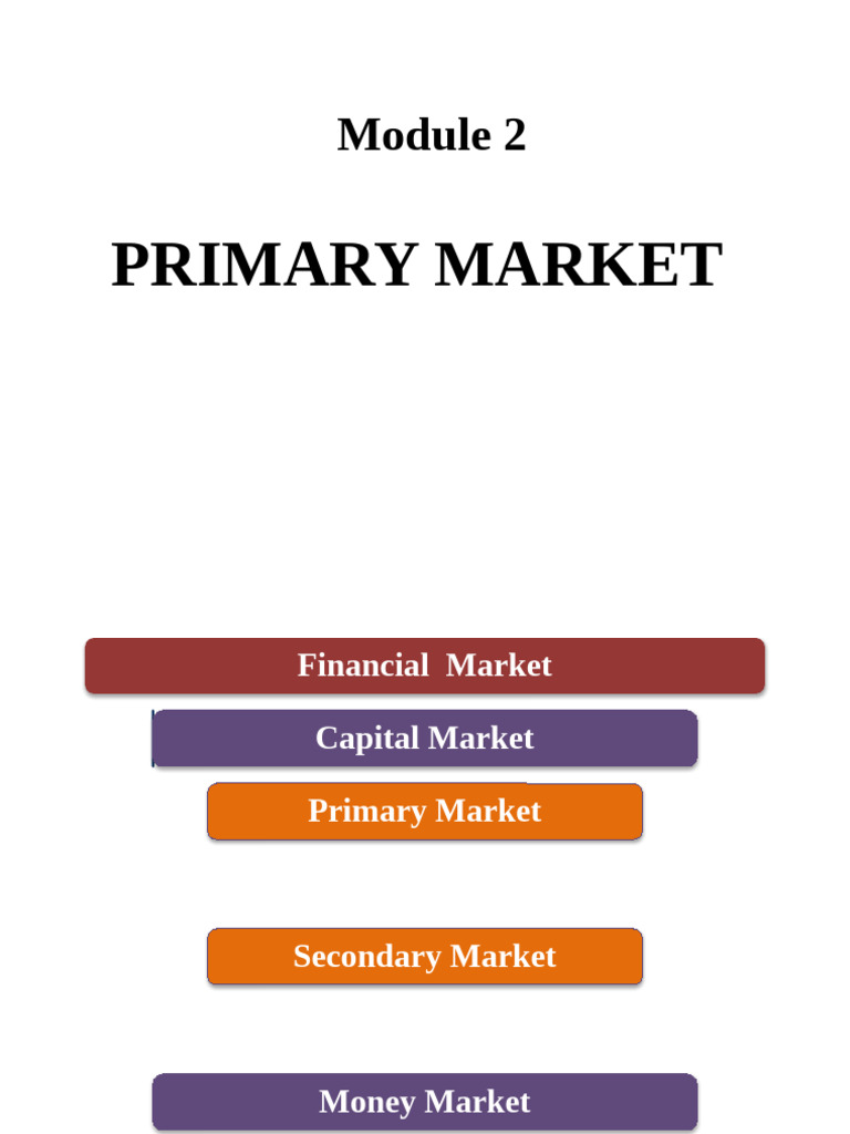 Capital Market 8 - Module 2 Primary Market | PDF | Securities (Finance ...