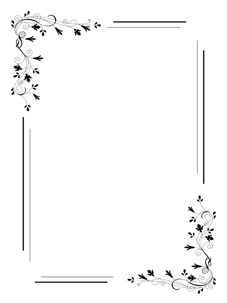 White Simple Flower Paper Border | PDF