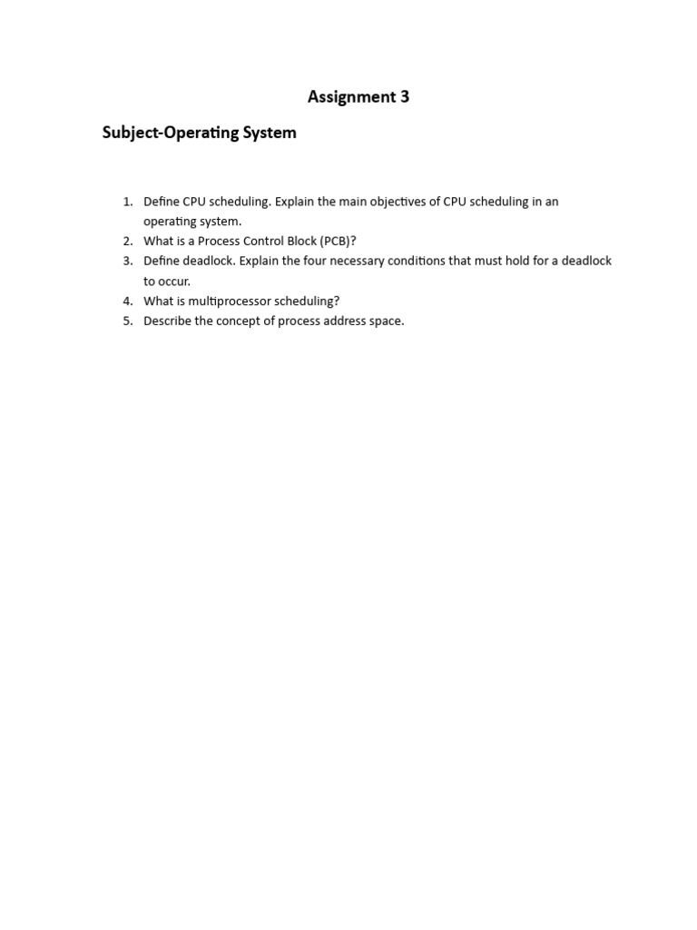 Os Assignment 3 | PDF