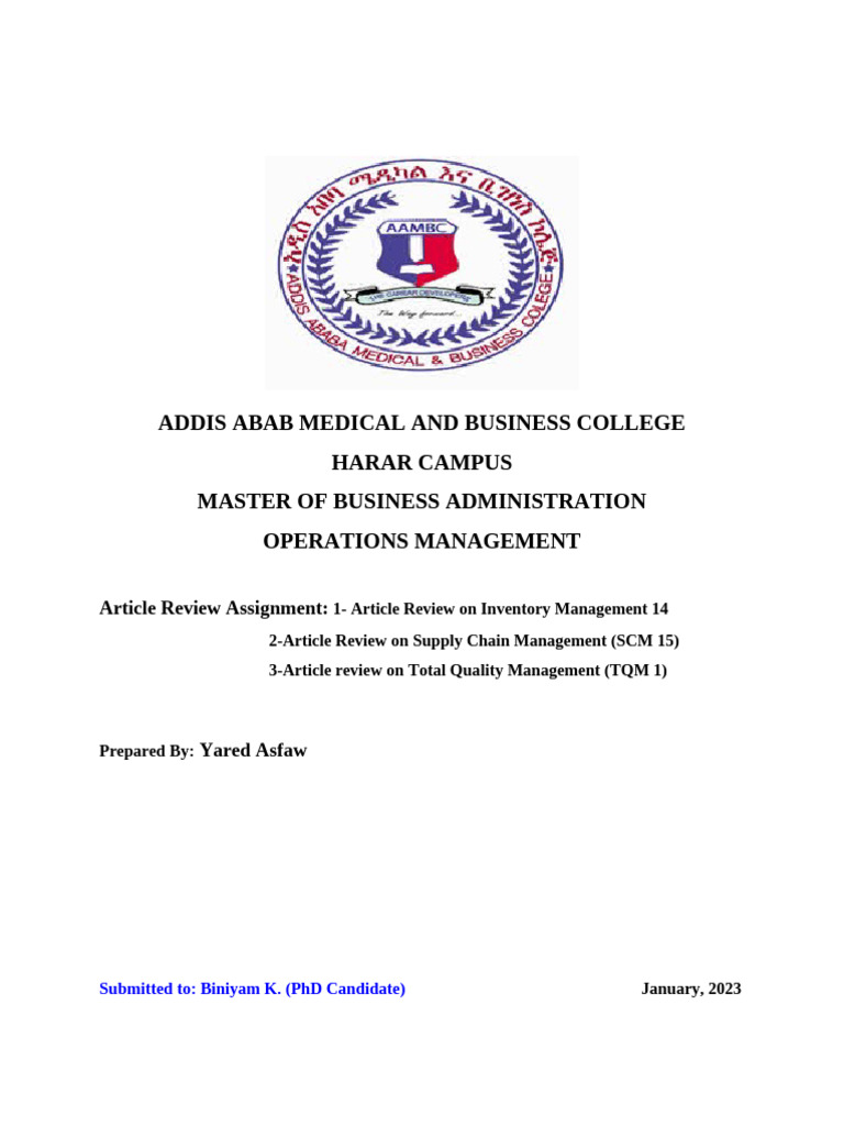 Addis Ababa Business College Overview | PDF