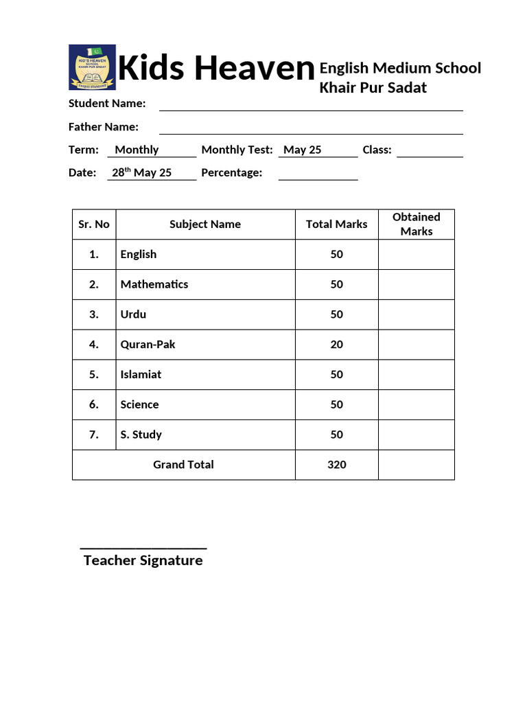 Result Format Class 4 5 | PDF