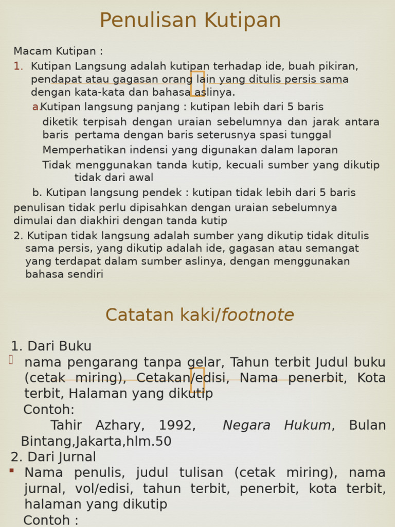 Penulisan Kutipan | PDF