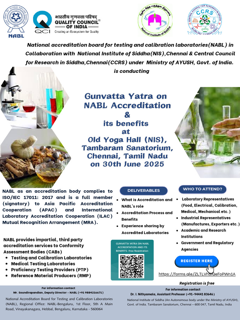 NABL Accreditation Workshop 2025 | PDF | Quality Assurance | Quality ...