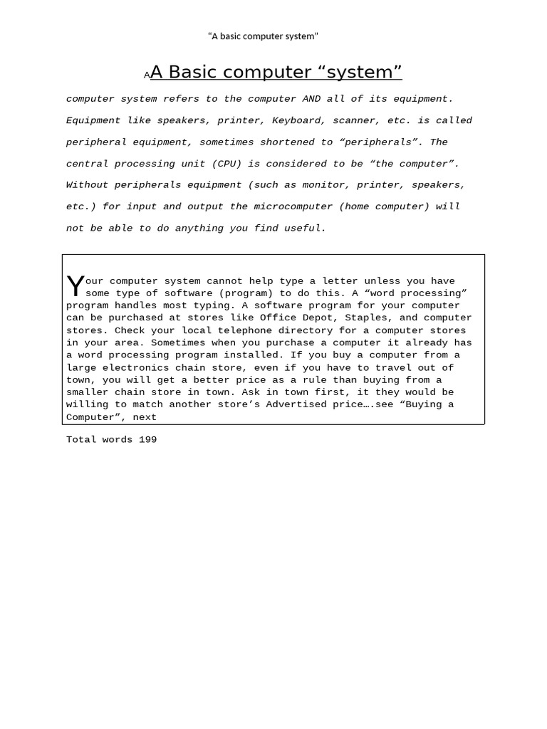 A Basic Computer | PDF