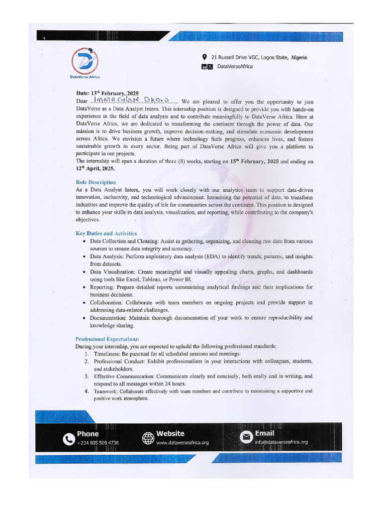 Data Verse Letter | PDF