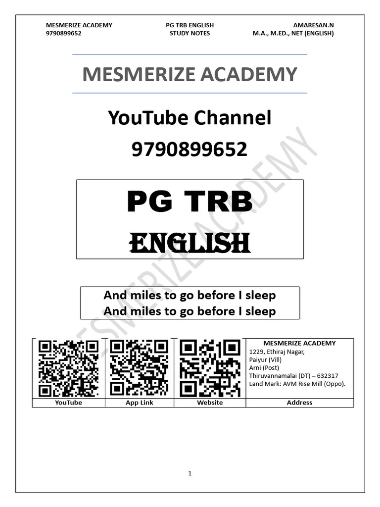 PG TRB English New Syllabus Sample Materials | PDF | Edmund Spenser