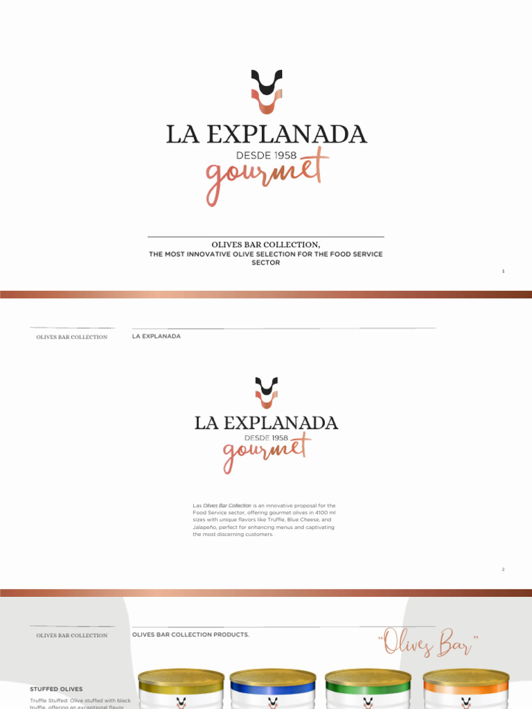 Presetacion Olives Bar Collection La Explanada Compressed | PDF | Olive ...