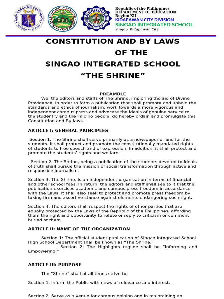Constitution and By-Laws of The Shrine | PDF | Cartoon