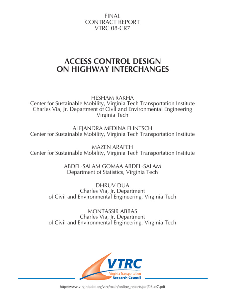 Access Control Design for Interchanges | PDF | Interchange (Road) | Traffic