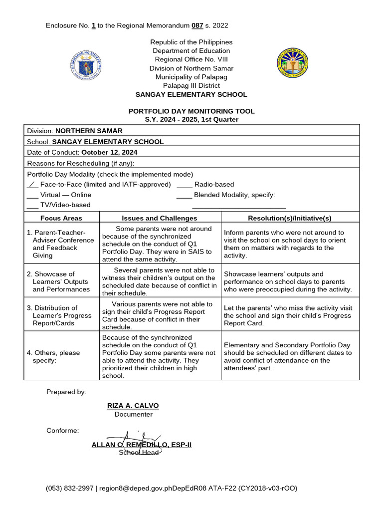 Acr Quarter 1 Portfolio Day 2024-2025 | PDF