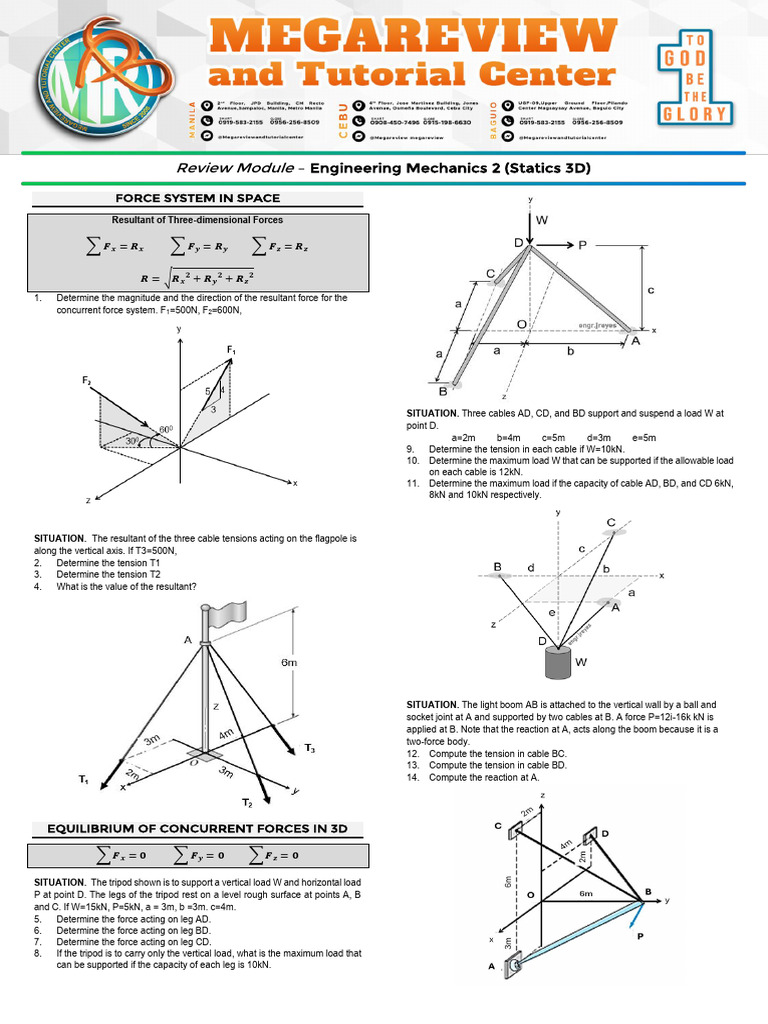 Review Module 17-Engineering Mechanics 2 | PDF | Force | Classical Mechanics