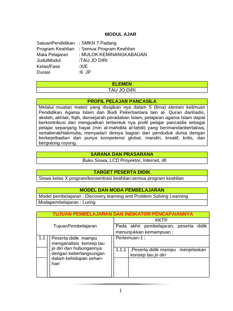 Modul Fase e Elemen 11i | PDF