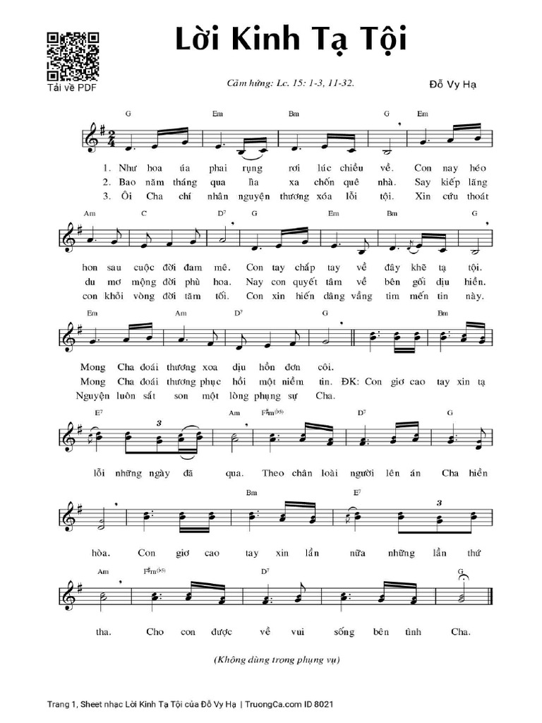 Loi Kinh Ta Toi Do Vy Ha | PDF
