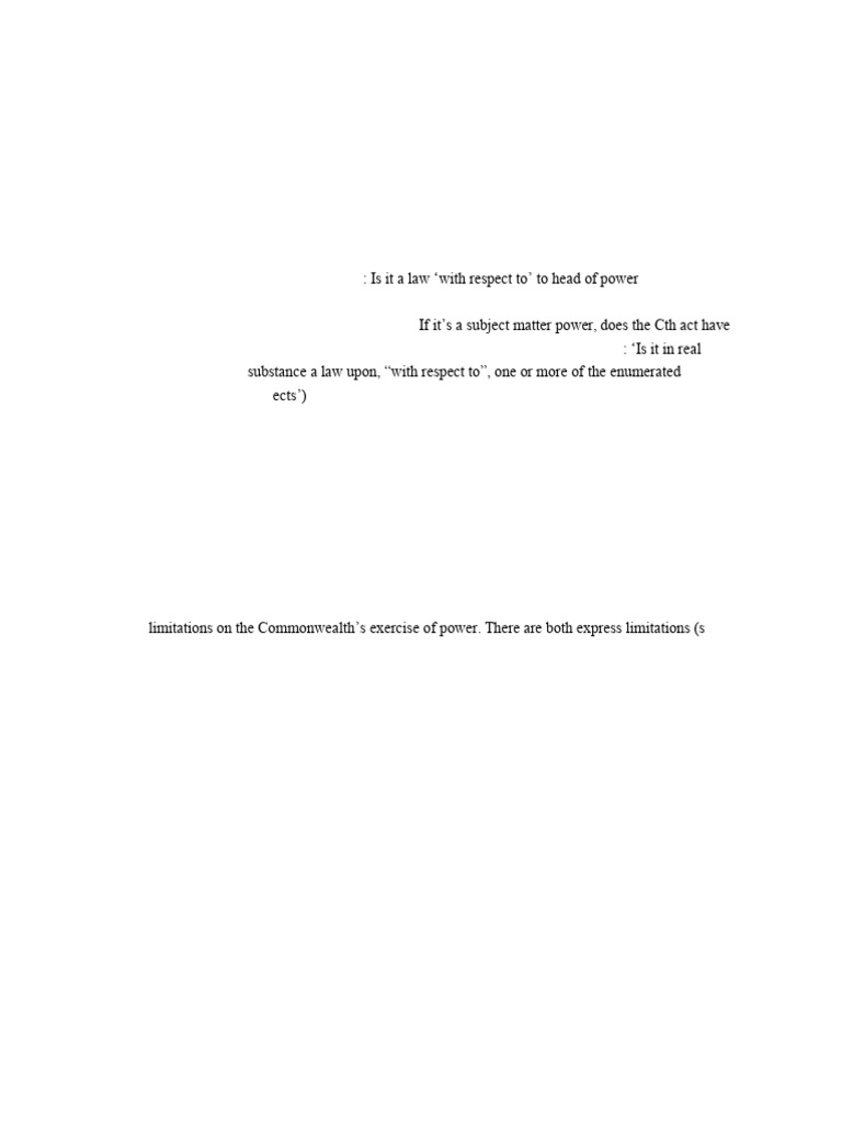 Constitutional Law: Head of Power Analysis | PDF | Justice | Crime ...