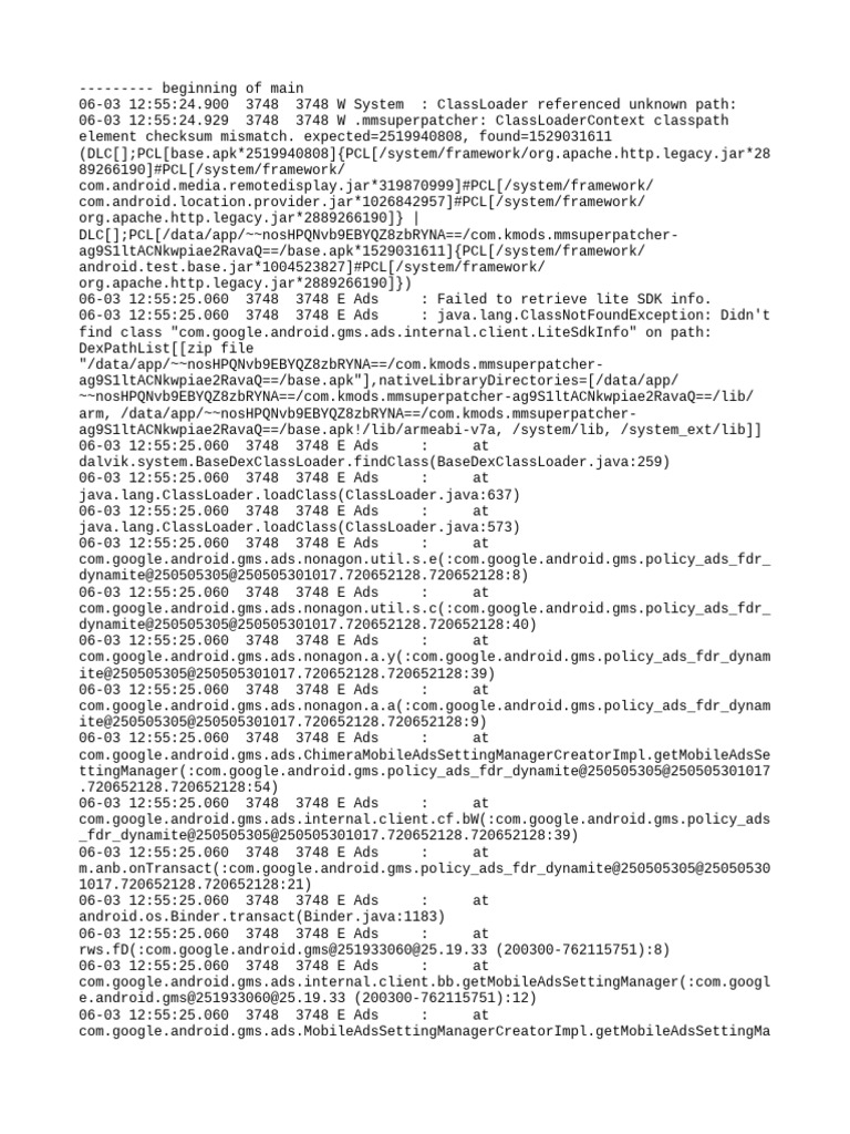Log Mmsuperpatcher | PDF | Java (Programming Language) | Software