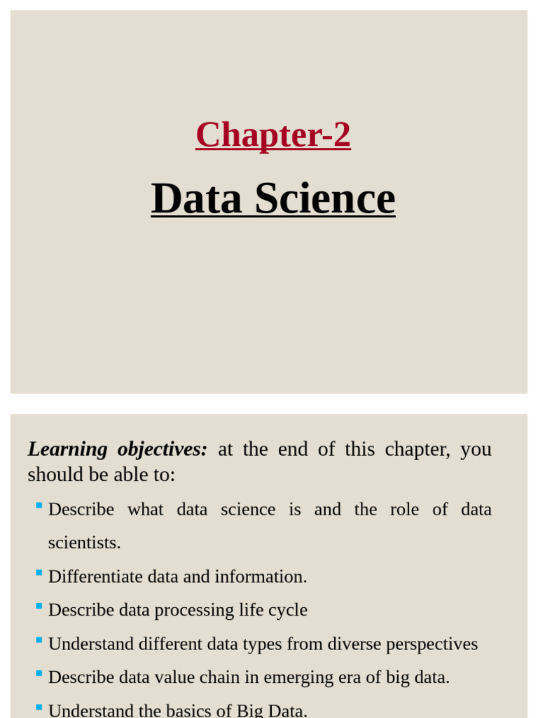 ET Ch-2 Data Science PPT | PDF | Apache Hadoop | Data