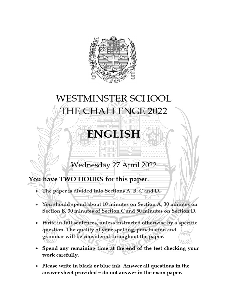 14 4 English Challenge 2022 | PDF | English Language | Linguistics