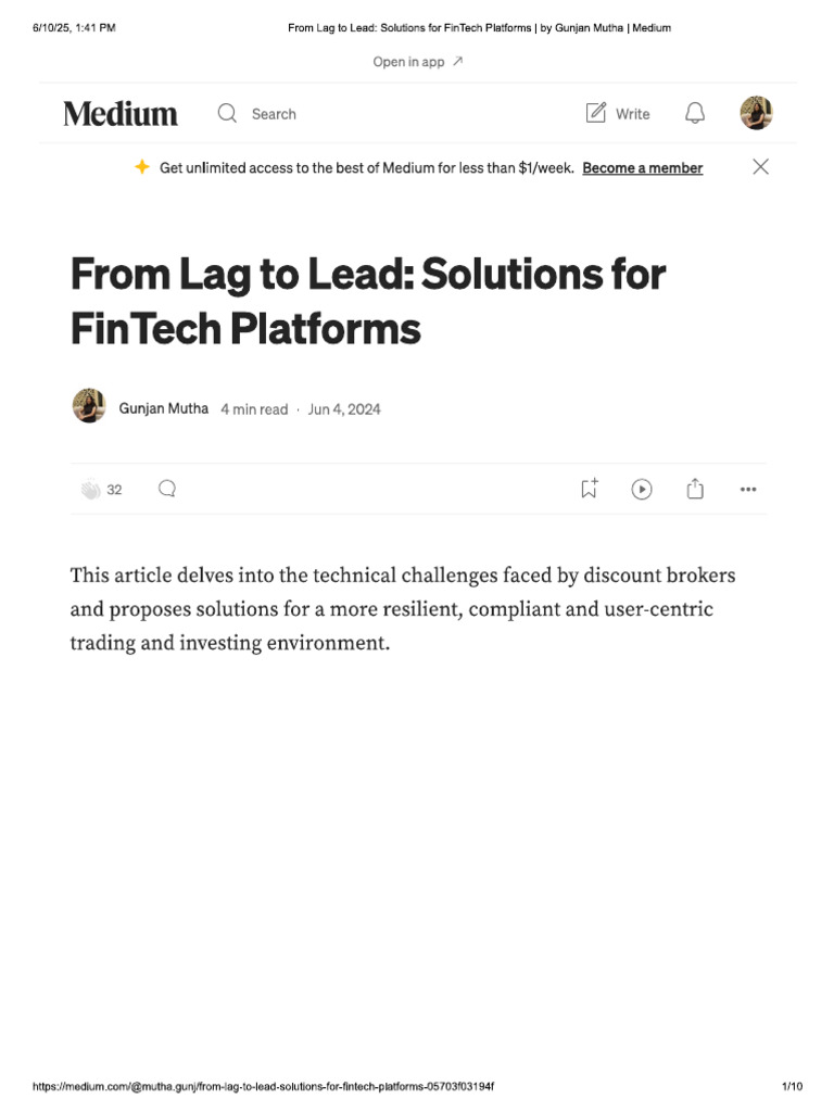 Solutions For FinTech Platforms | PDF