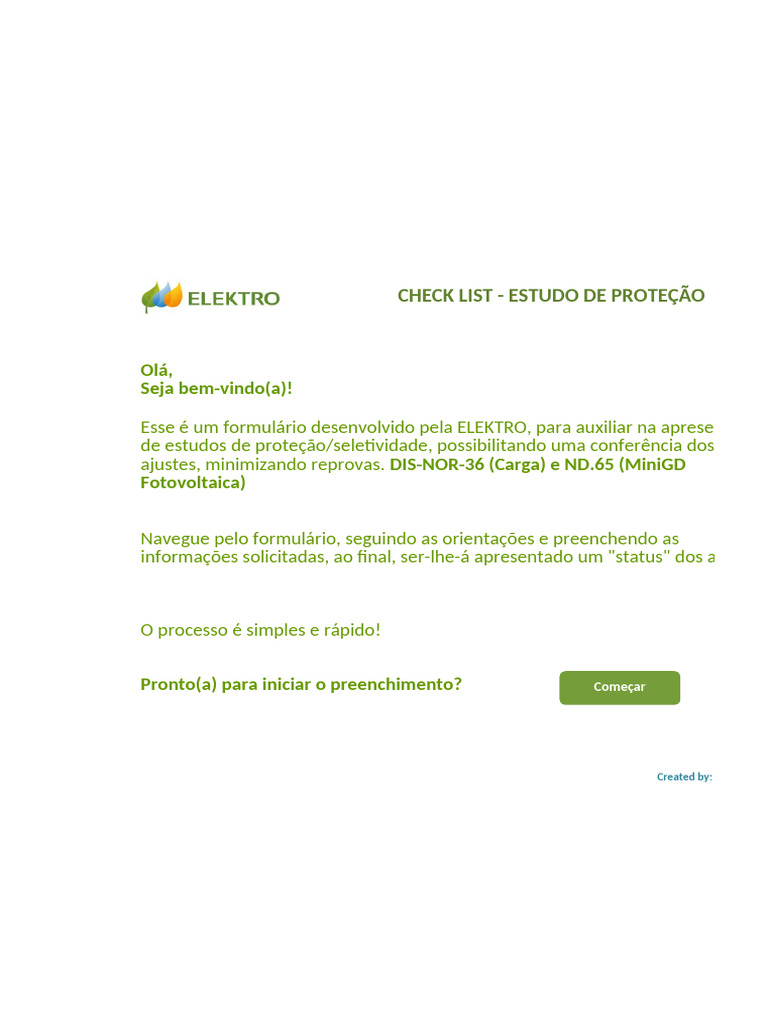Formulario Check List Protecoes NOR36 Rev01 C | PDF | Potência (Física ...