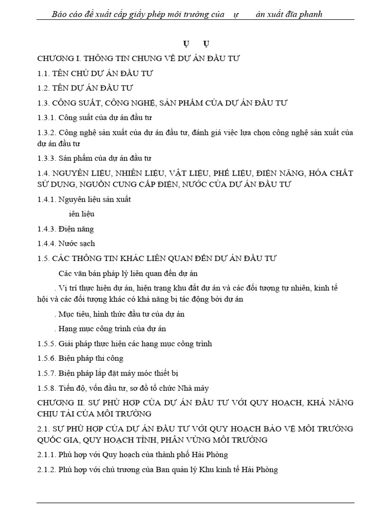 Bao Cao de Xuat Cap GPMT Du an Yuekai | PDF