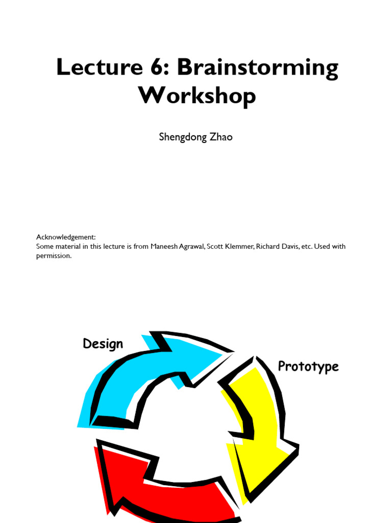 Lecture 06 Brainstorming | PDF | Cognition