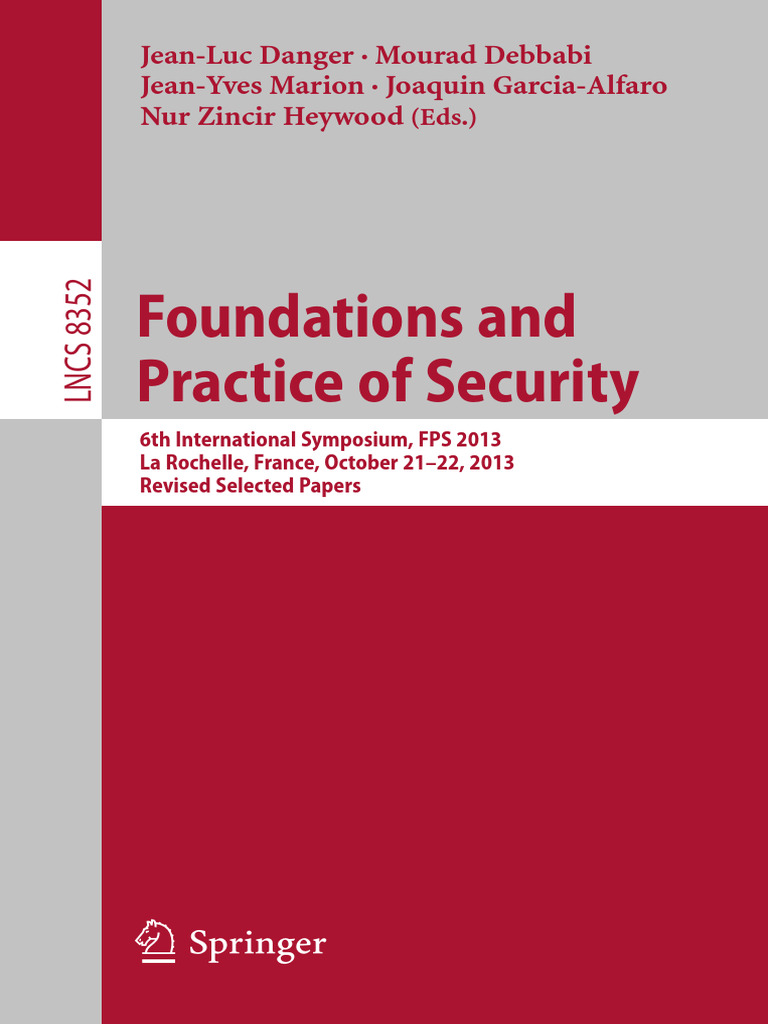 Foundations and Practise of Security | PDF | Logarithm | Estimator