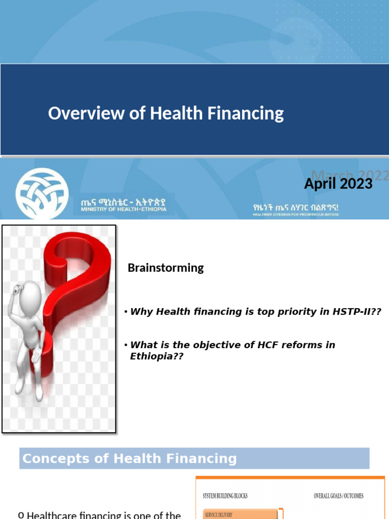 8 Health Financing For WT Revised | PDF | Insurance | Health Economics