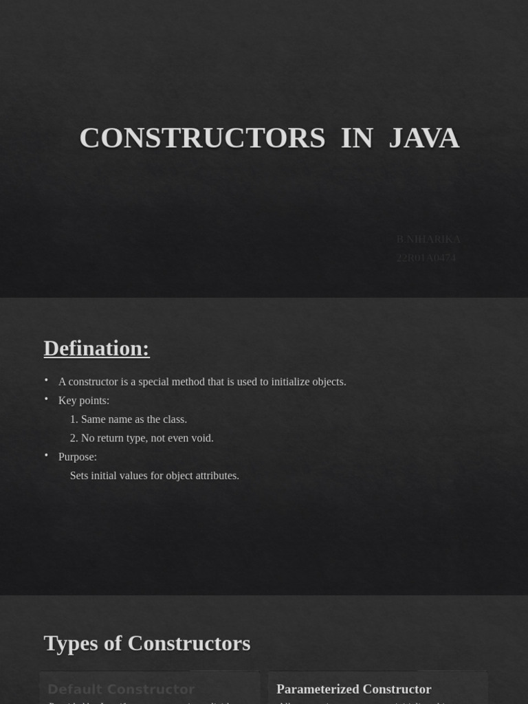 Constructors in Java | PDF