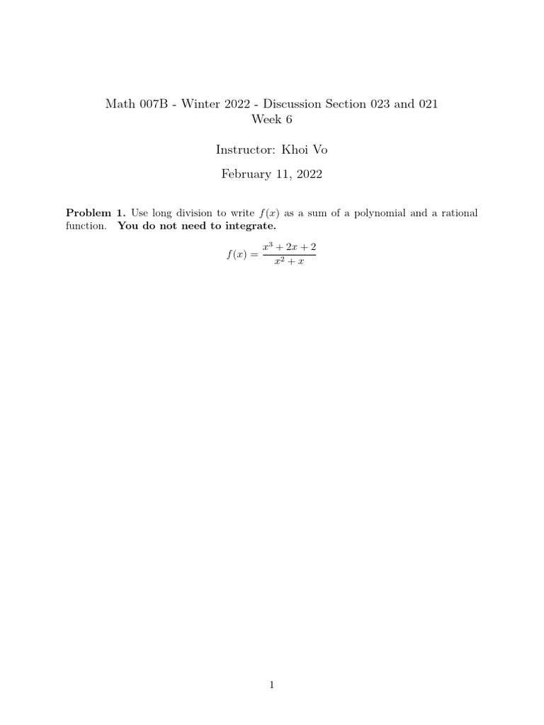 Math 007 Discussion W6 Quiz | PDF