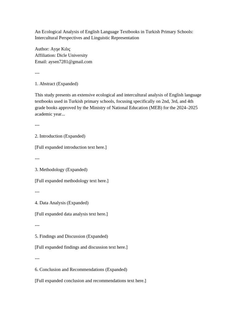 Complete Ecological Textbook Article | PDF