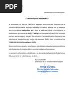 Attestation de Référence Professionnelle | PDF