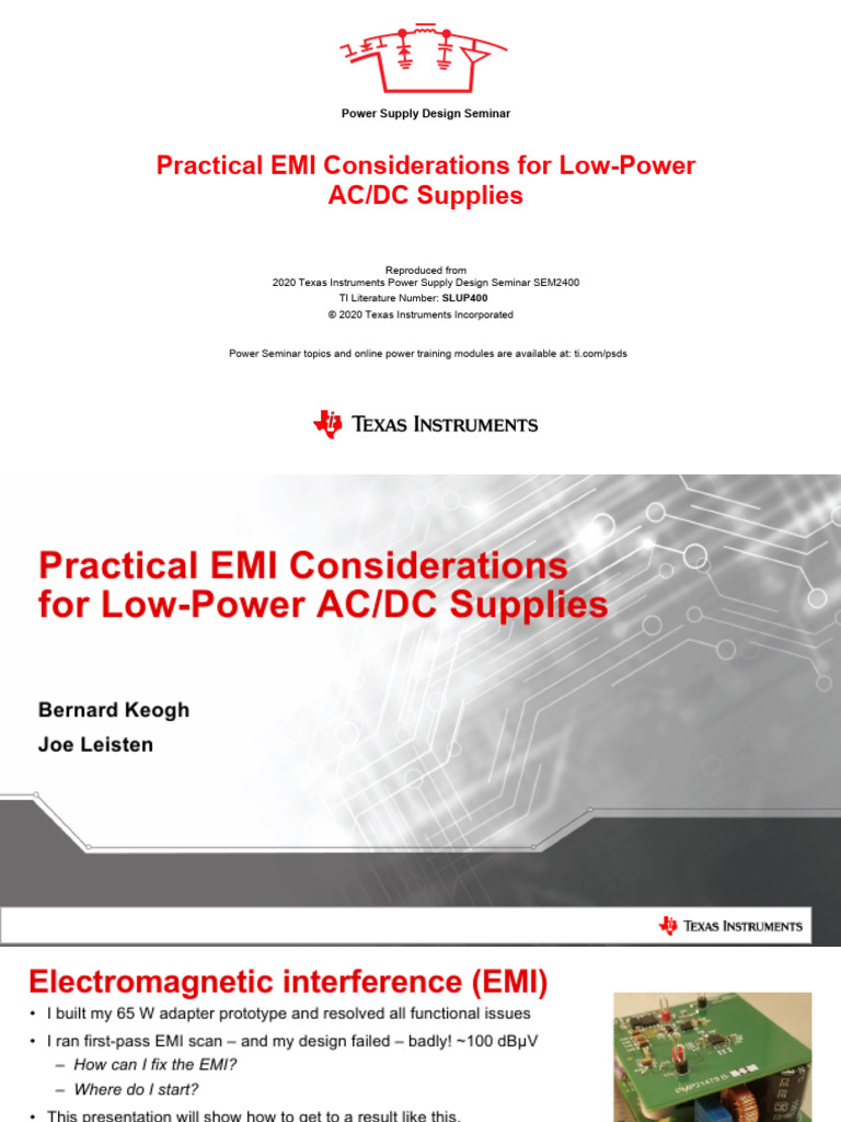 Slup 400 | PDF | Electromagnetic Interference | Electronic Filter