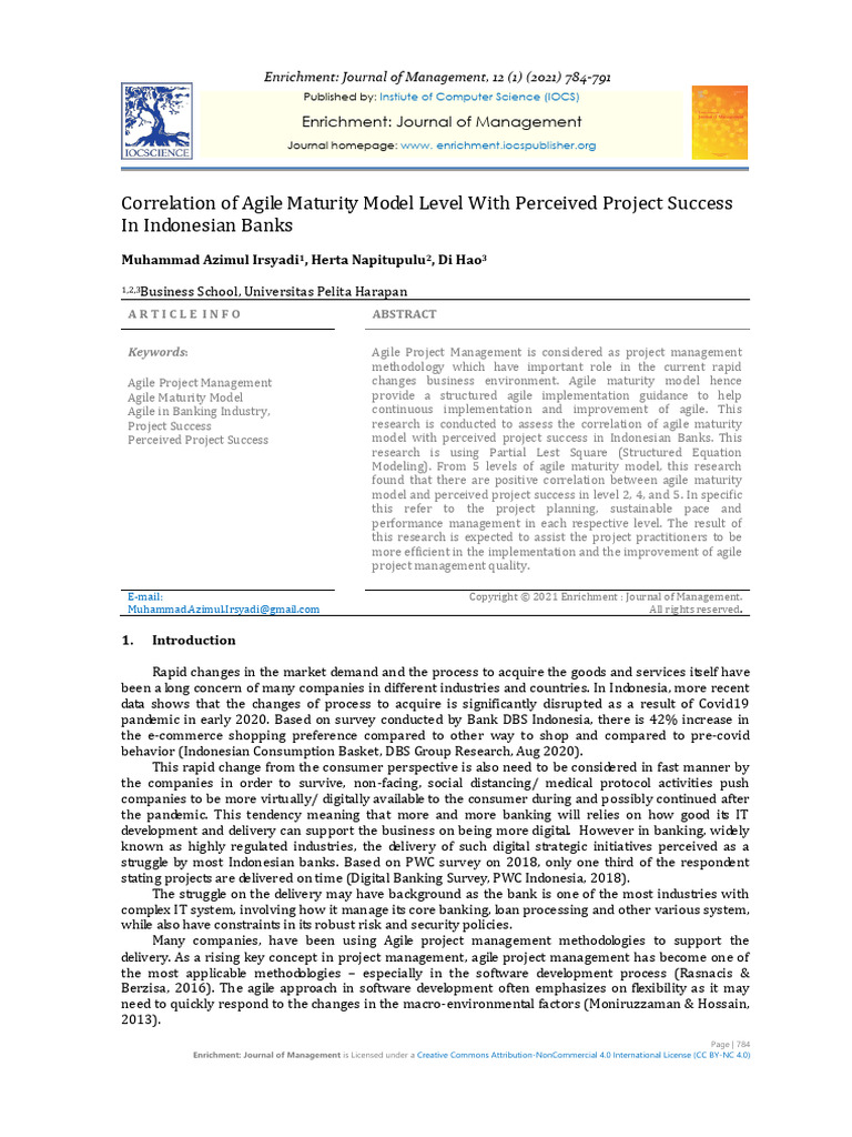 (Agile Maturity Model) 300-Article Text-897-1!10!20211127 | PDF ...