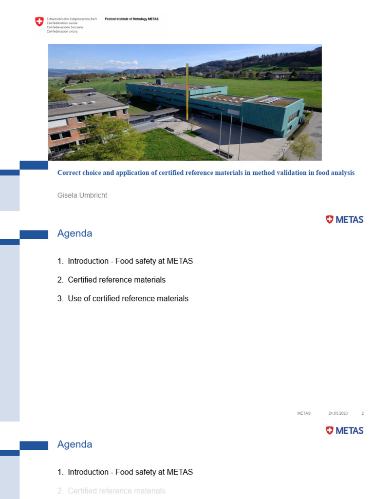 Correct Choice and Application of Certified Reference Materials in ...