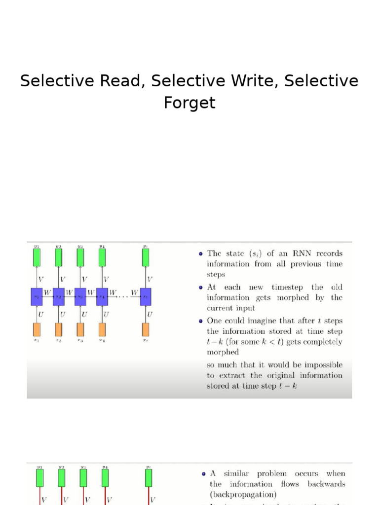 Selective Read, Selective Write, Selective Forget | PDF