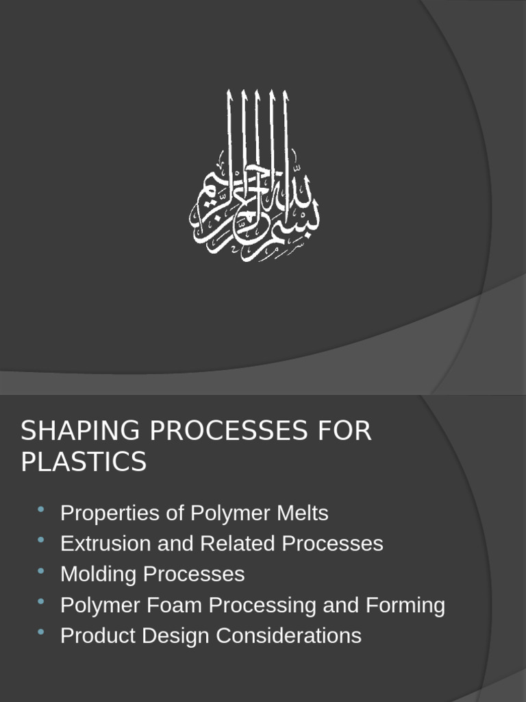 Shaping Processes in Plastics Production | PDF | Extrusion | Tire