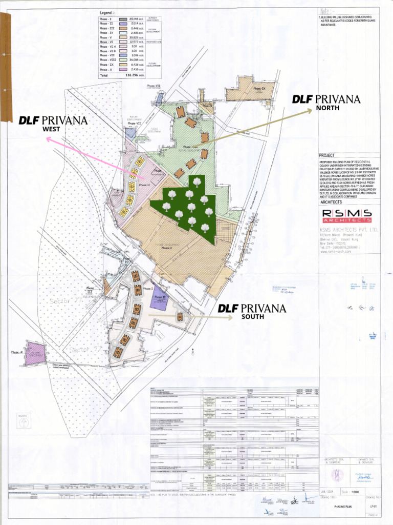 DLF Privana Master Plan Overview | PDF