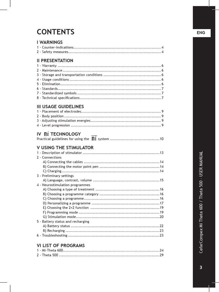 Cefar Complex Ab - Mi Theta 600 and 500 User Manual | PDF | Skeletal ...